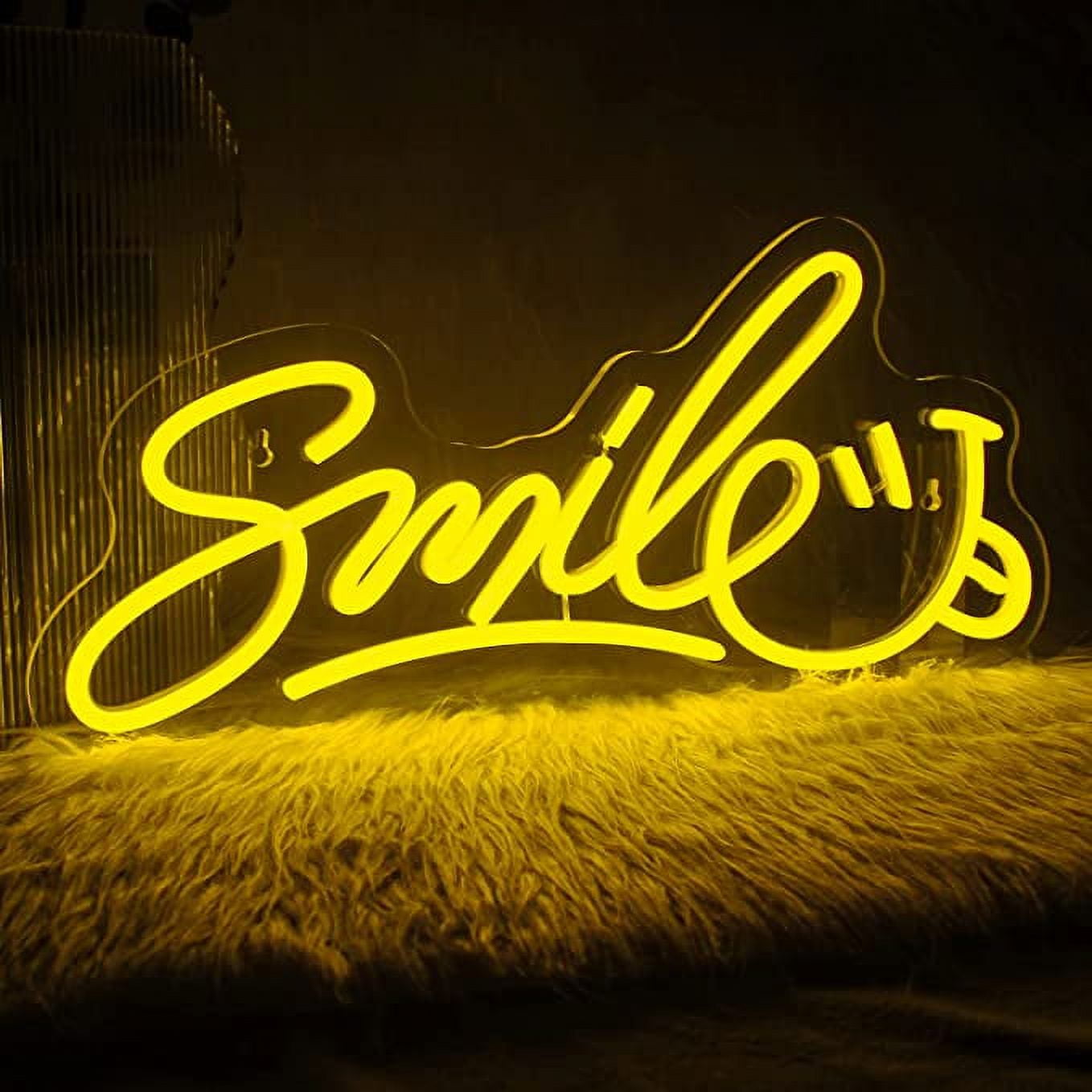 WX&YH Smile LED Neon Light Signs USB Power for Bedroom Home Club ...