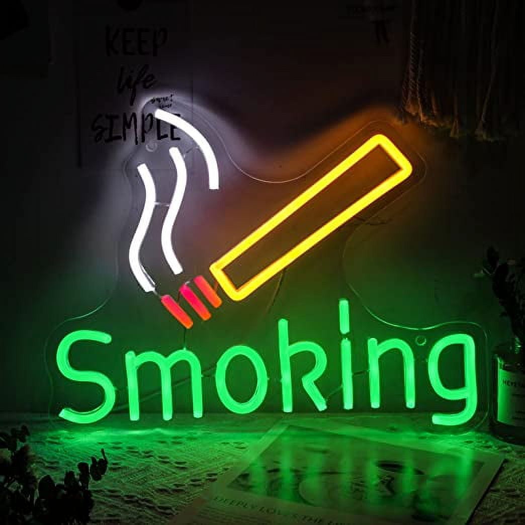 WX&YH Smoking LED Neon Light Signs USB Power for Bedroom Home Men's ...