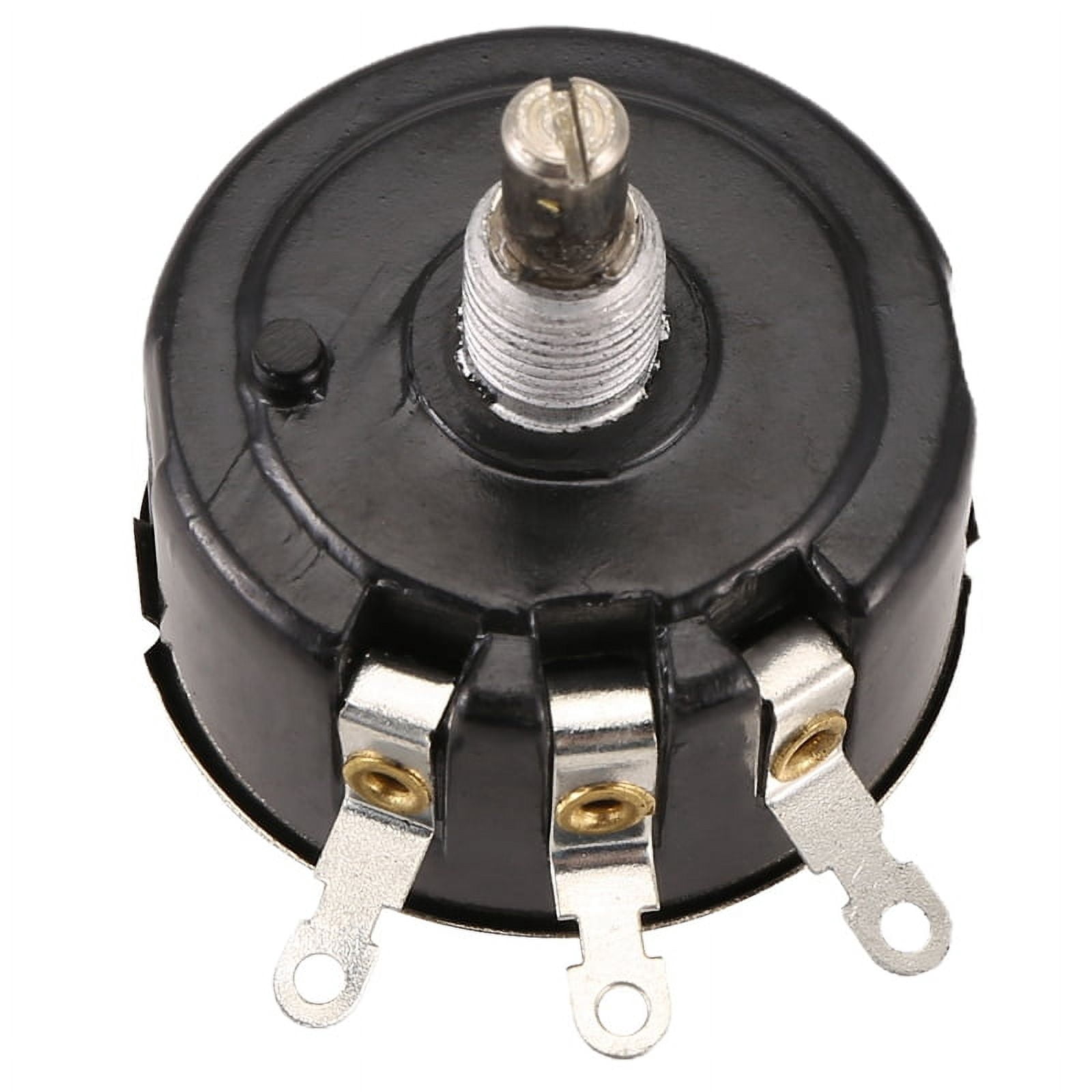 WX050 10K ohm 5W 6mm Round Shaft Rotary Wire Wound Potentiometer Black ...