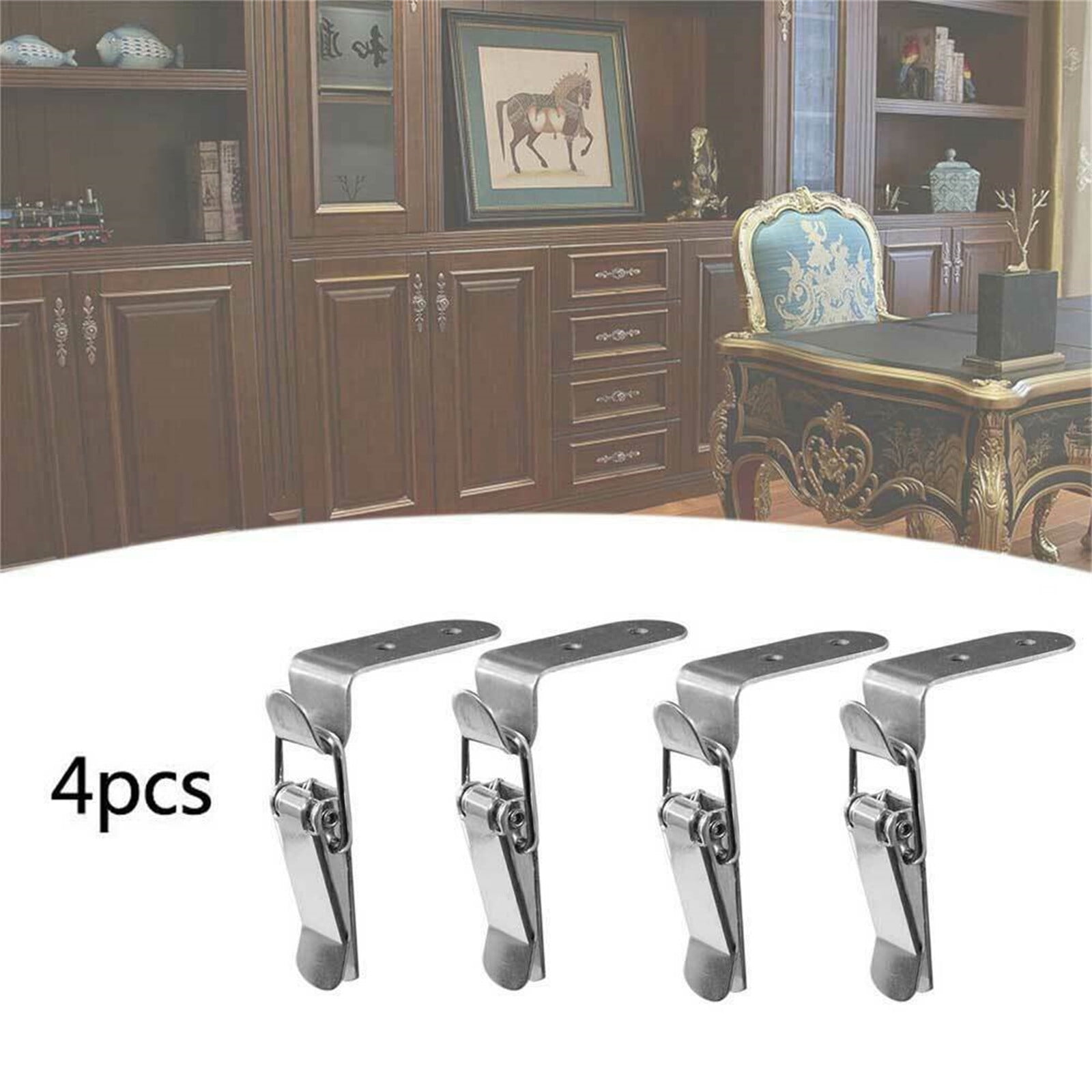 WXC12 90° Stainless Steel Spring Draw Toggle Catch Clamp Clip Set 4PCS ...