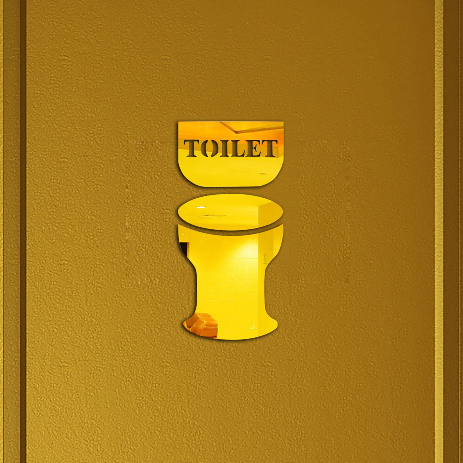 WXC12 Creative Acrylic Toilet Wall Sticker Sign DIY 3d Wall Sticker ...