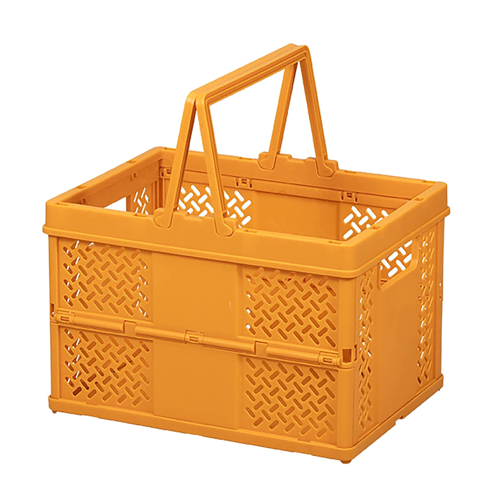 WXC12 Foldable Plastic Storage Basket, Outdoor Picnic Basket Portable ...
