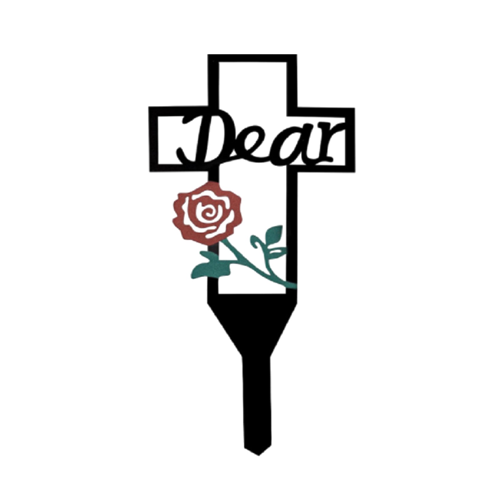 WXC12 Metal Cross Stakes For Deceased Relatives Cemetery Stakes Outdoor ...