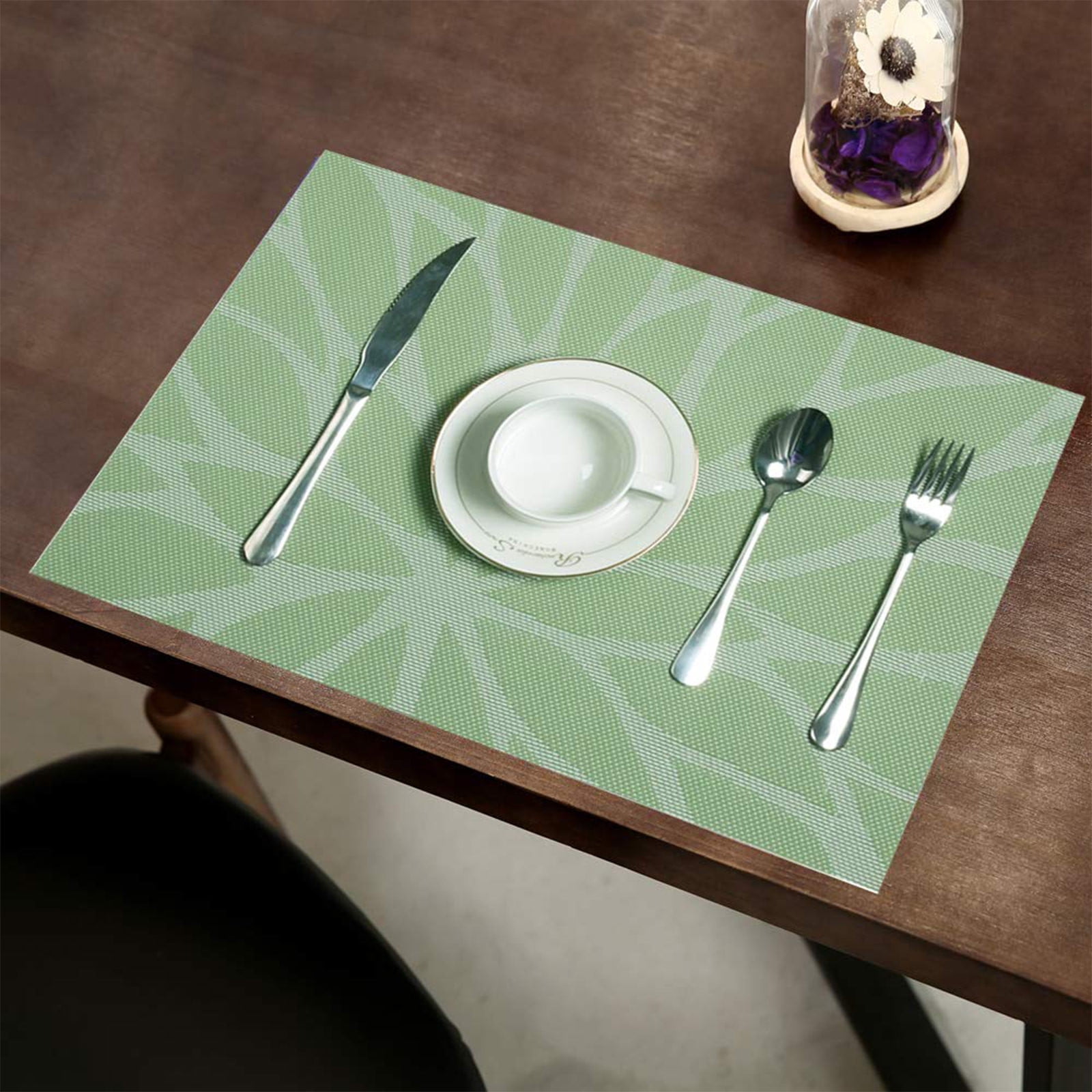 WXC12 Placemats For Dining Table Washable Placemat Set Of 6 Heat ...