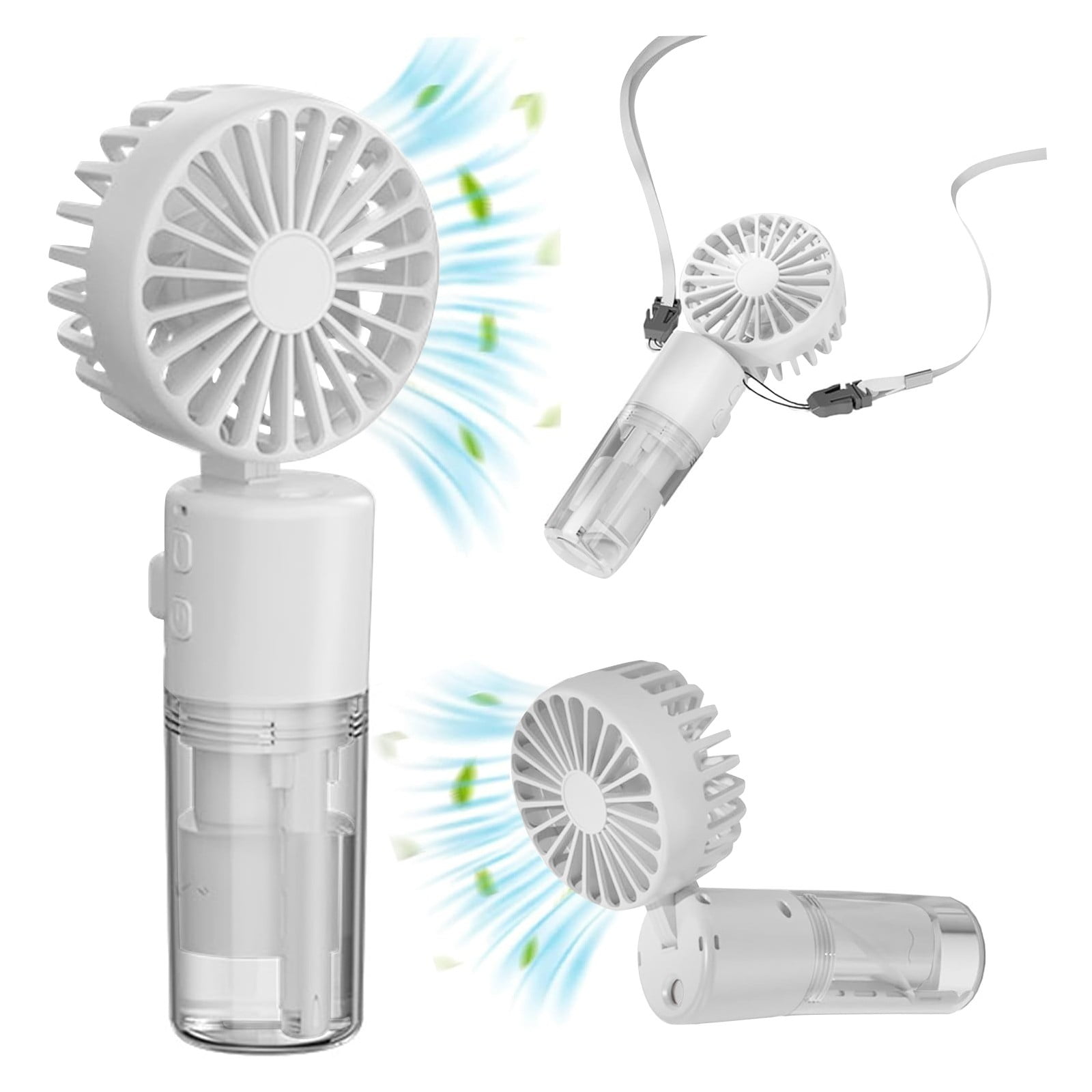 WXC12 Portable Handheld Misting Fan，Rechargeable Battery Operated Spray ...