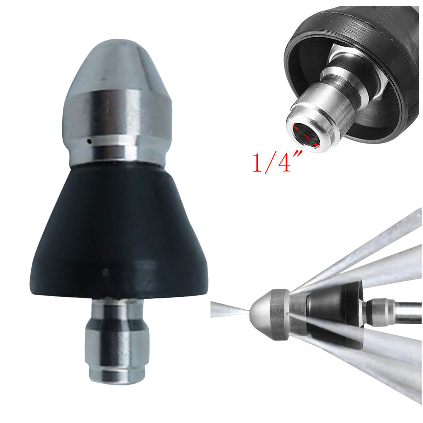 WXC12 Sewer Cleaning Tool High-pressure Nozzle, Draining Augers, Sewer ...