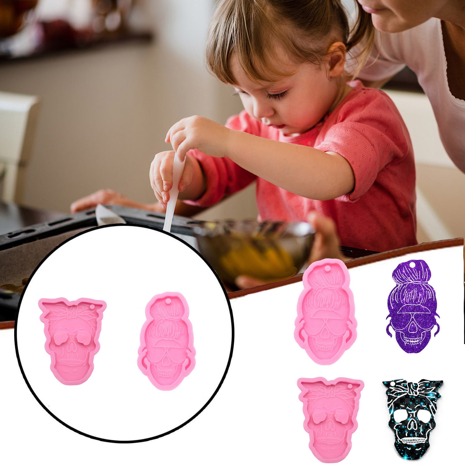 WXC12 Silicone Mould with Hole for DIY Jelly Shots Crystal Soap Mould ...