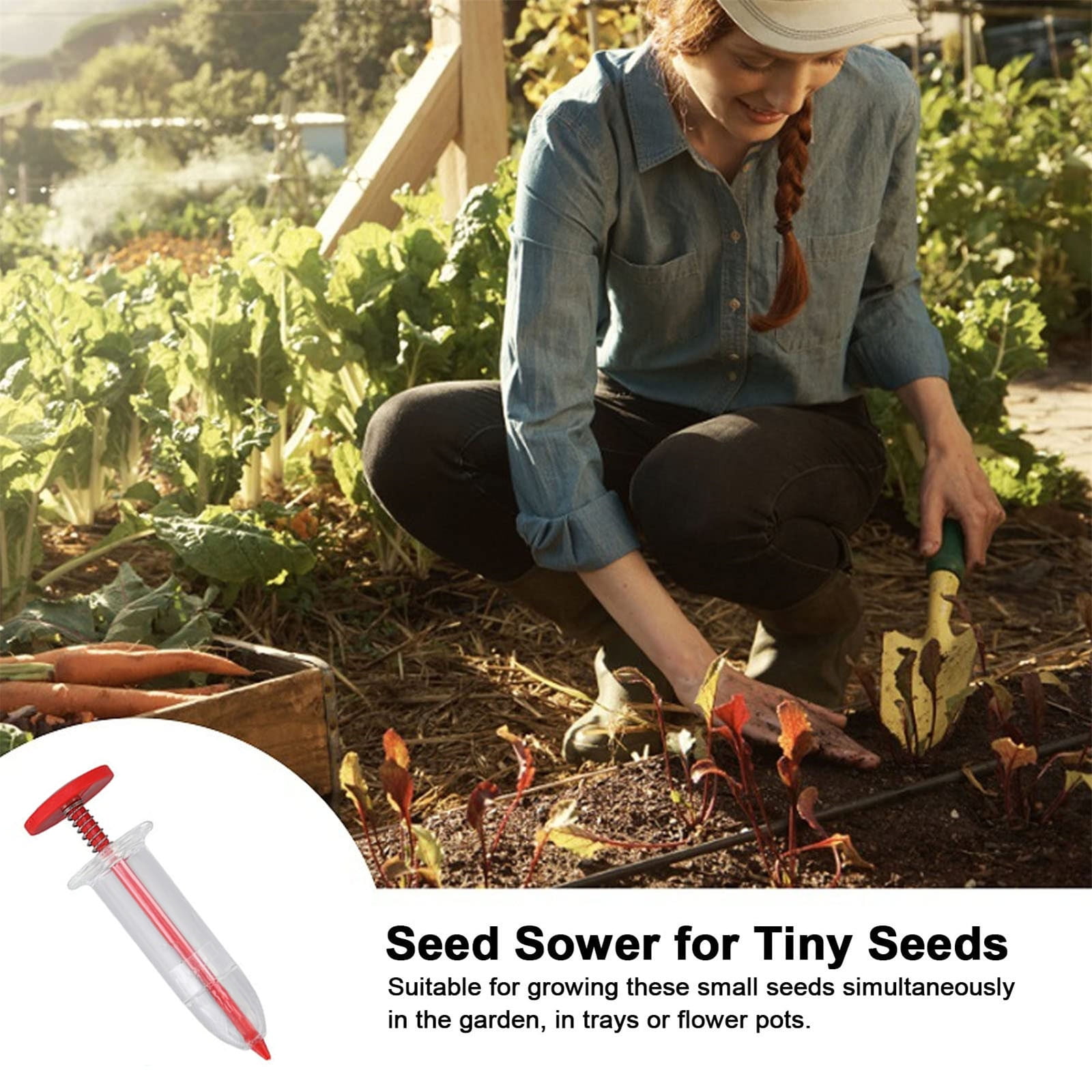 WXC12 Sowing Seed Dispenser Sower Small Seed Spreader Manual Handheld ...