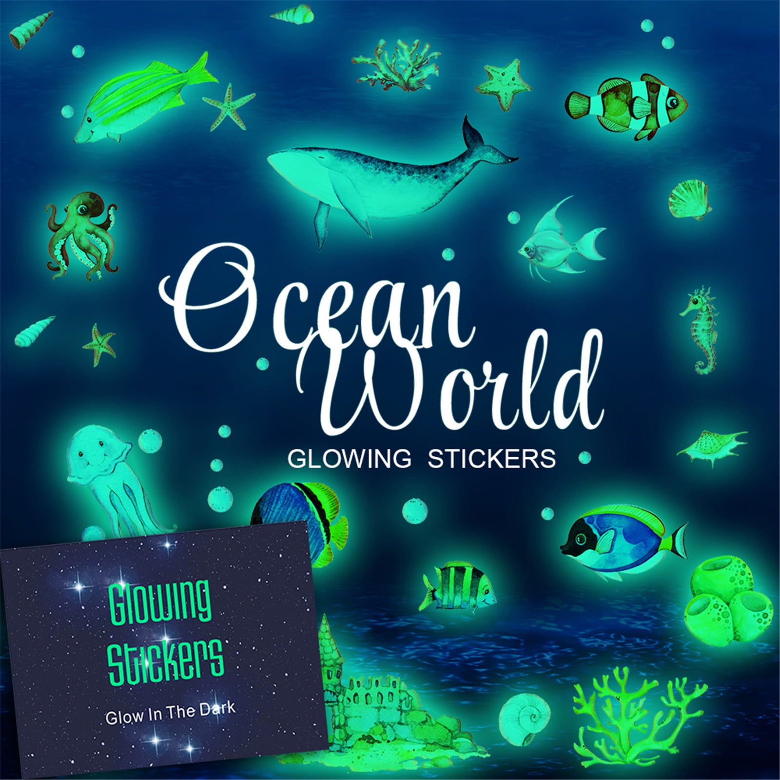 WXC12 YGP001 Luminous Dinosaur Cute Cartoon Wall Stickers Fluorescent ...