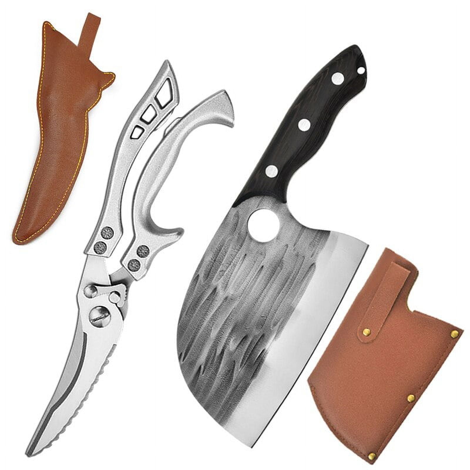 WXCOO Stainless Steel Cleaver Chopping Knife Set - Walmart.com