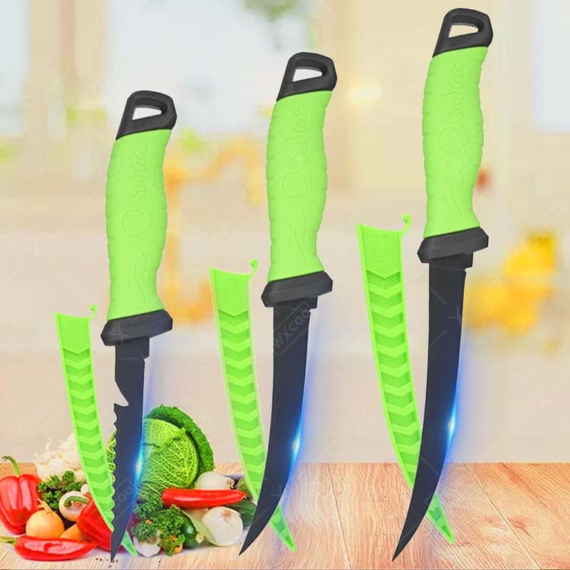 WXCOO Stainless Steel Fillet Boning Knife for Fish Meat Cleaver ...