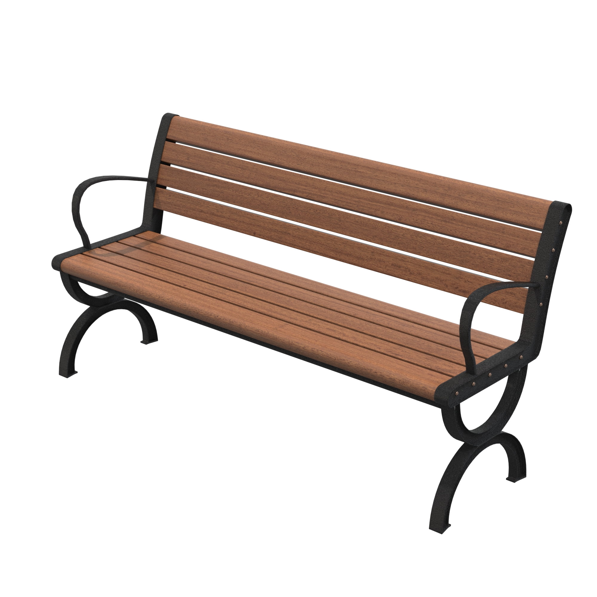 WXCOPON Garden Bench Outdoor, Bench Patio Bench with Handles, Metal ...