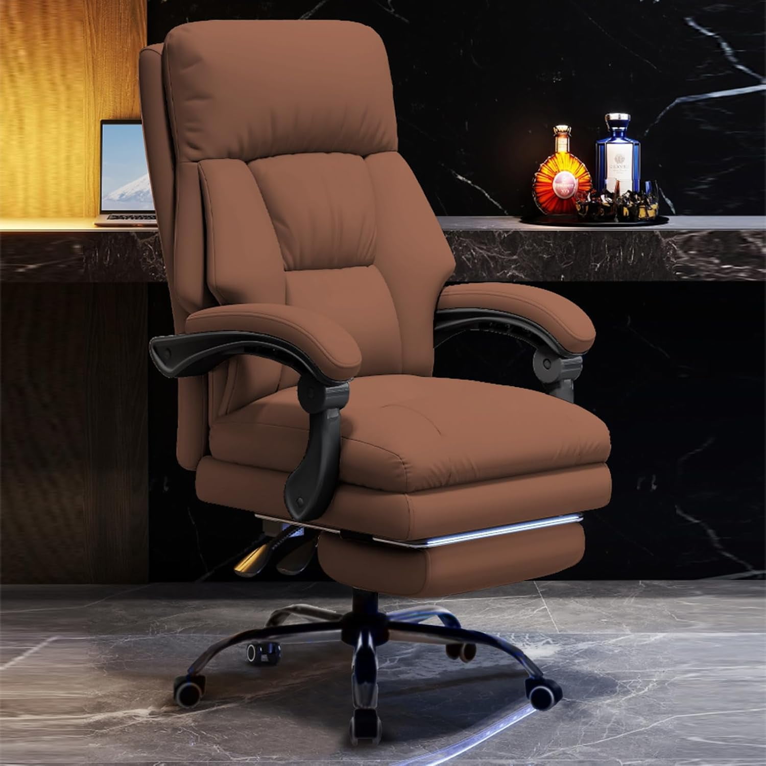 WXJHL Executive Office Chair with Foot Rest Comfortable High Back ...