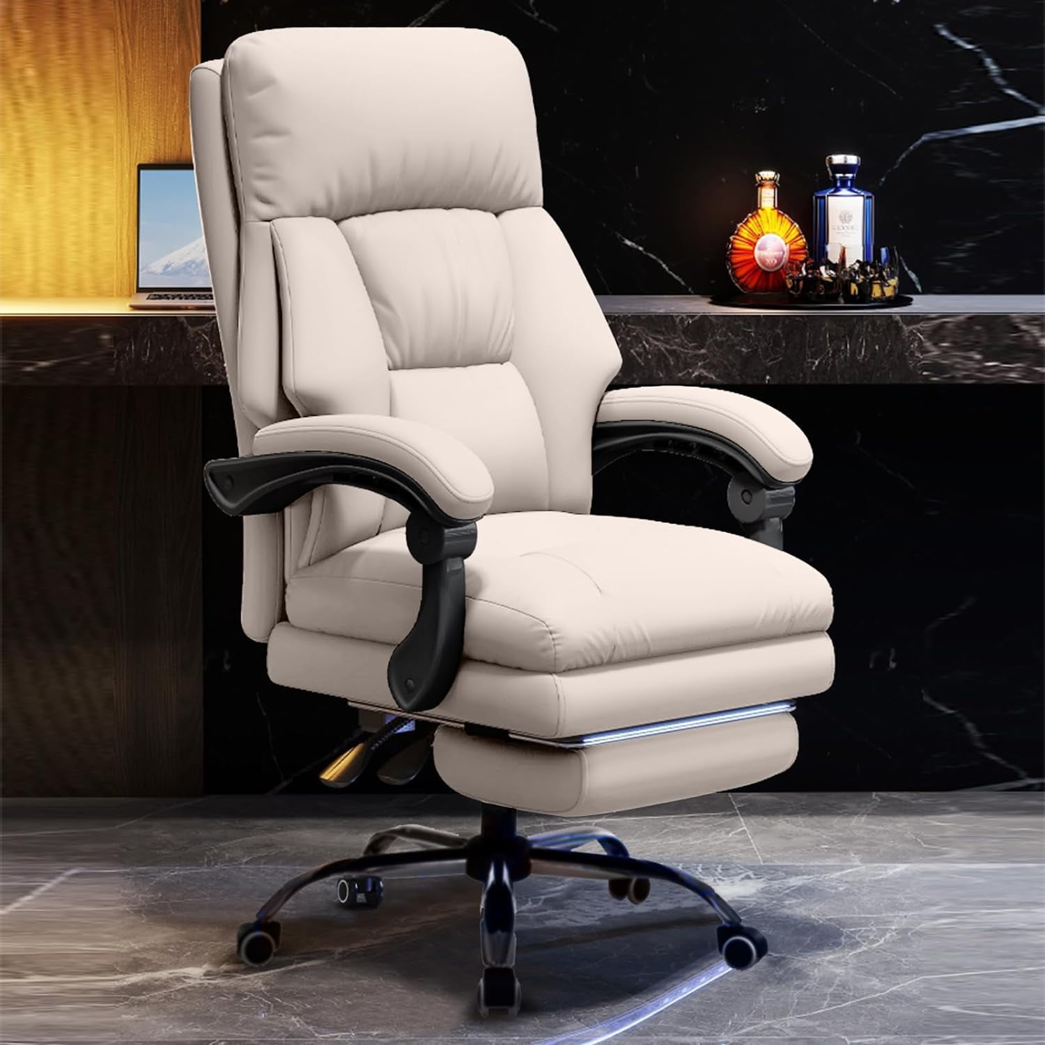 WXJHL Executive Office Chair with Foot Rest Comfortable High Back ...