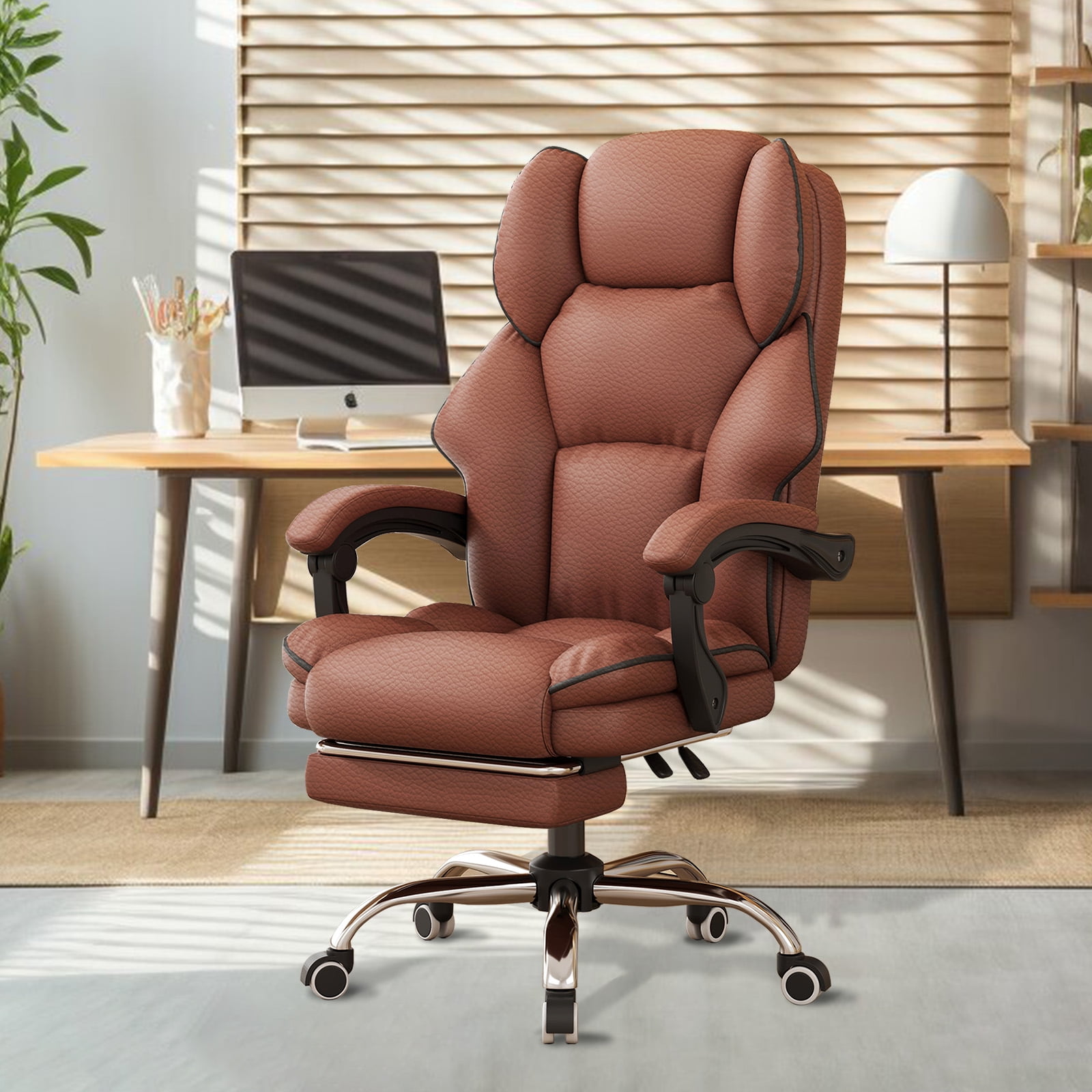 WXJHL Executive Office Chair PU Leather Comfortable Computer Gaming ...