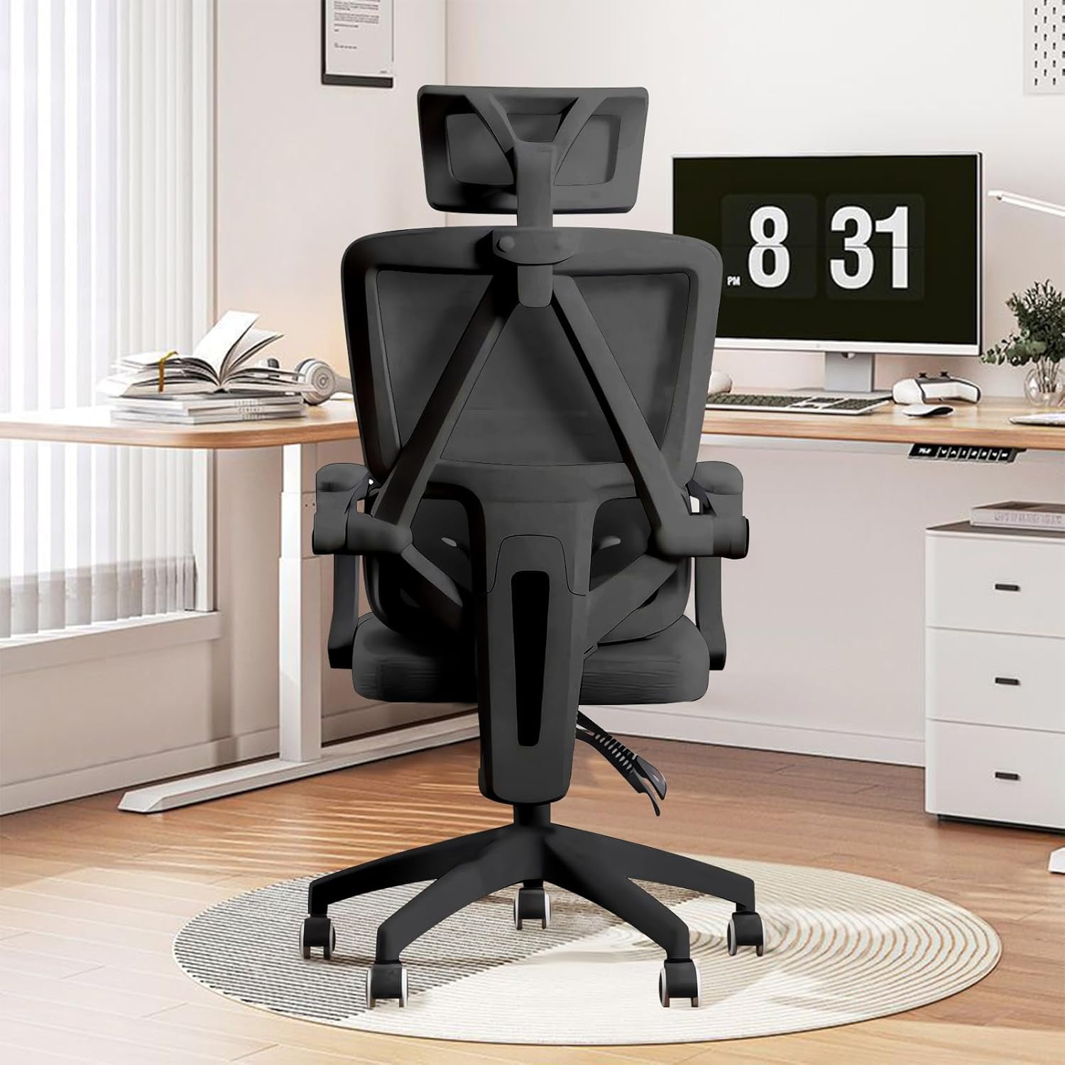 WXJHL Home Office Chair High Back Desk Chair Ergonomic Mesh Computer ...