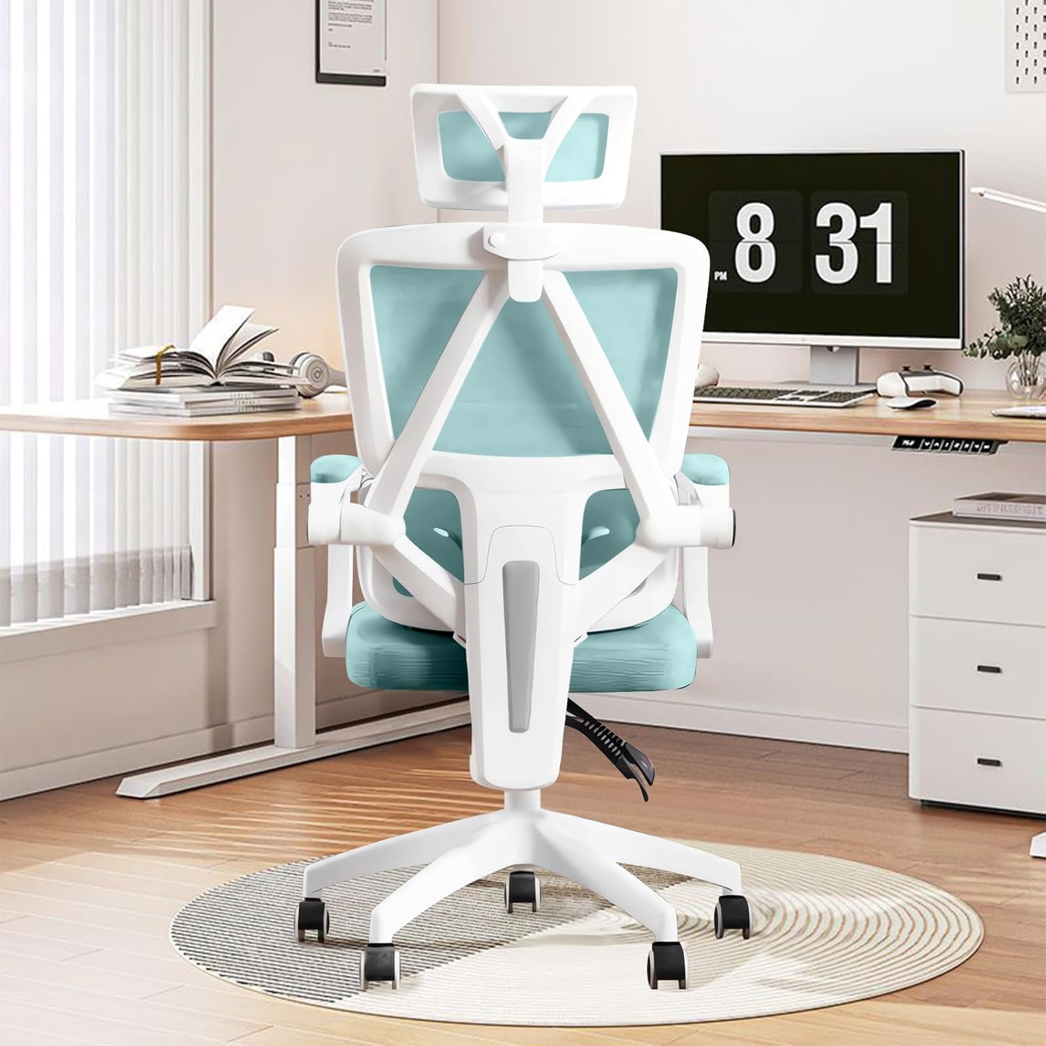WXJHL Home Office Chair High Back Desk Chair Ergonomic Mesh Computer ...