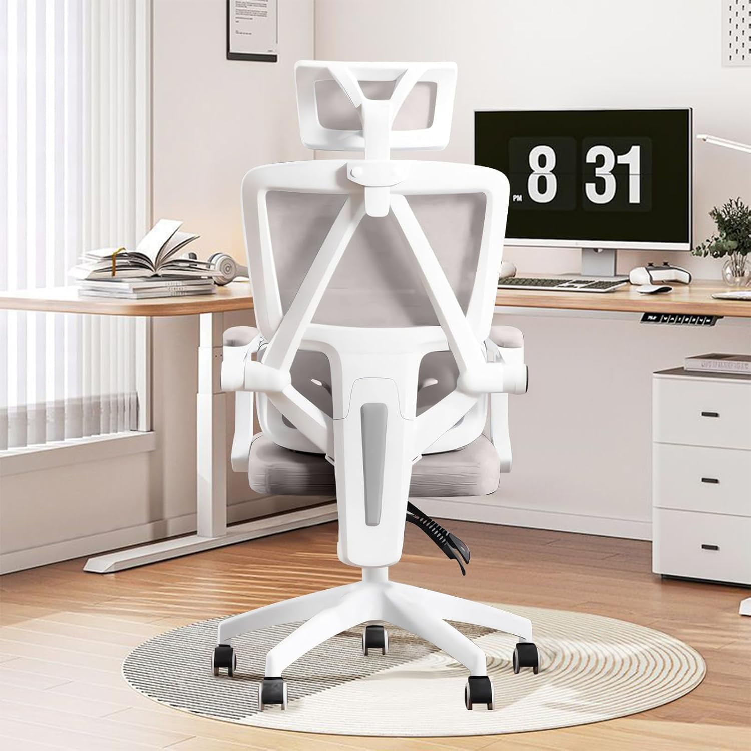 WXJHL Home Office Chair High Back Desk Chair Ergonomic Mesh Computer ...