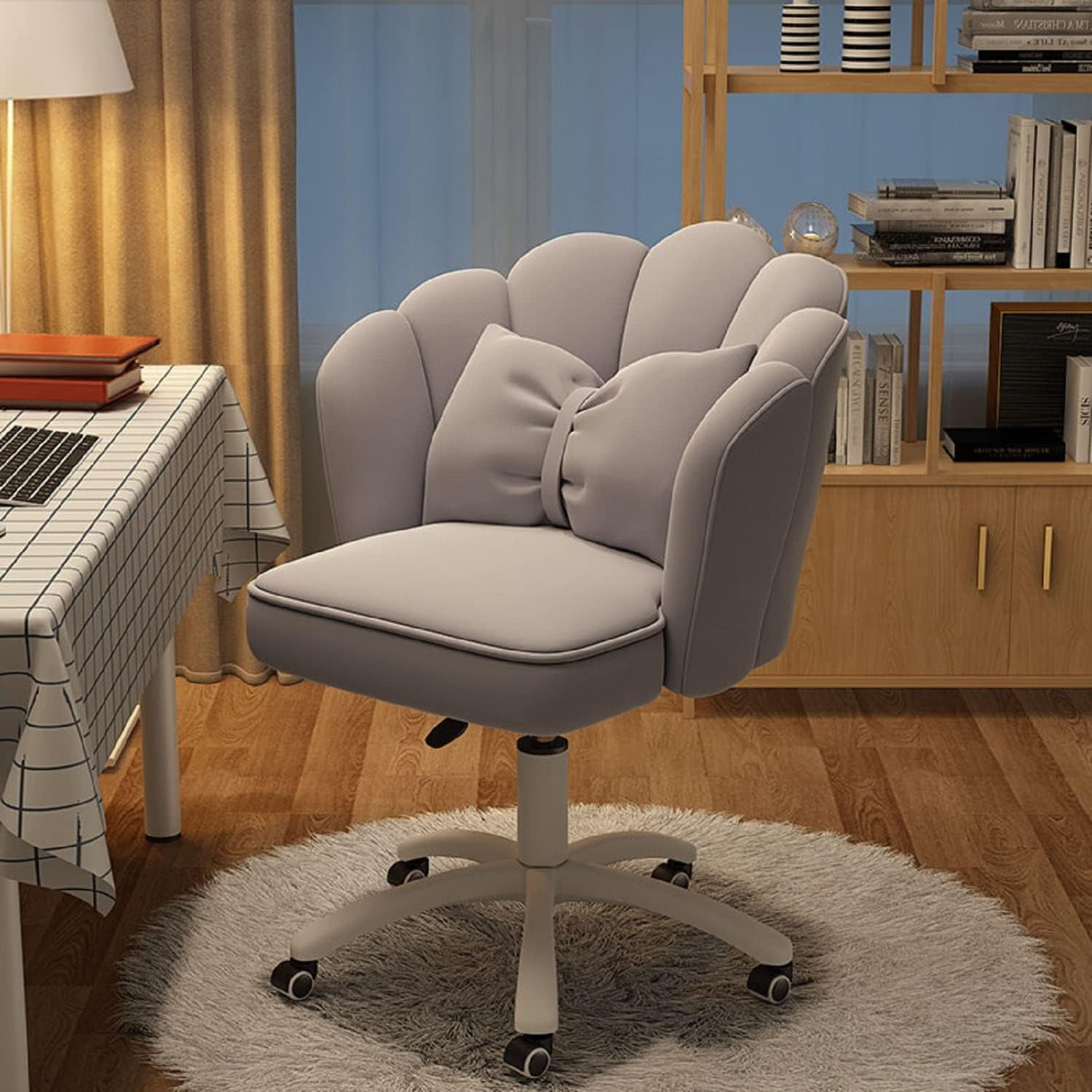 WXJHL Office Chair Cute Petal Desk Chair, Modern Fabric Home Butterfly ...