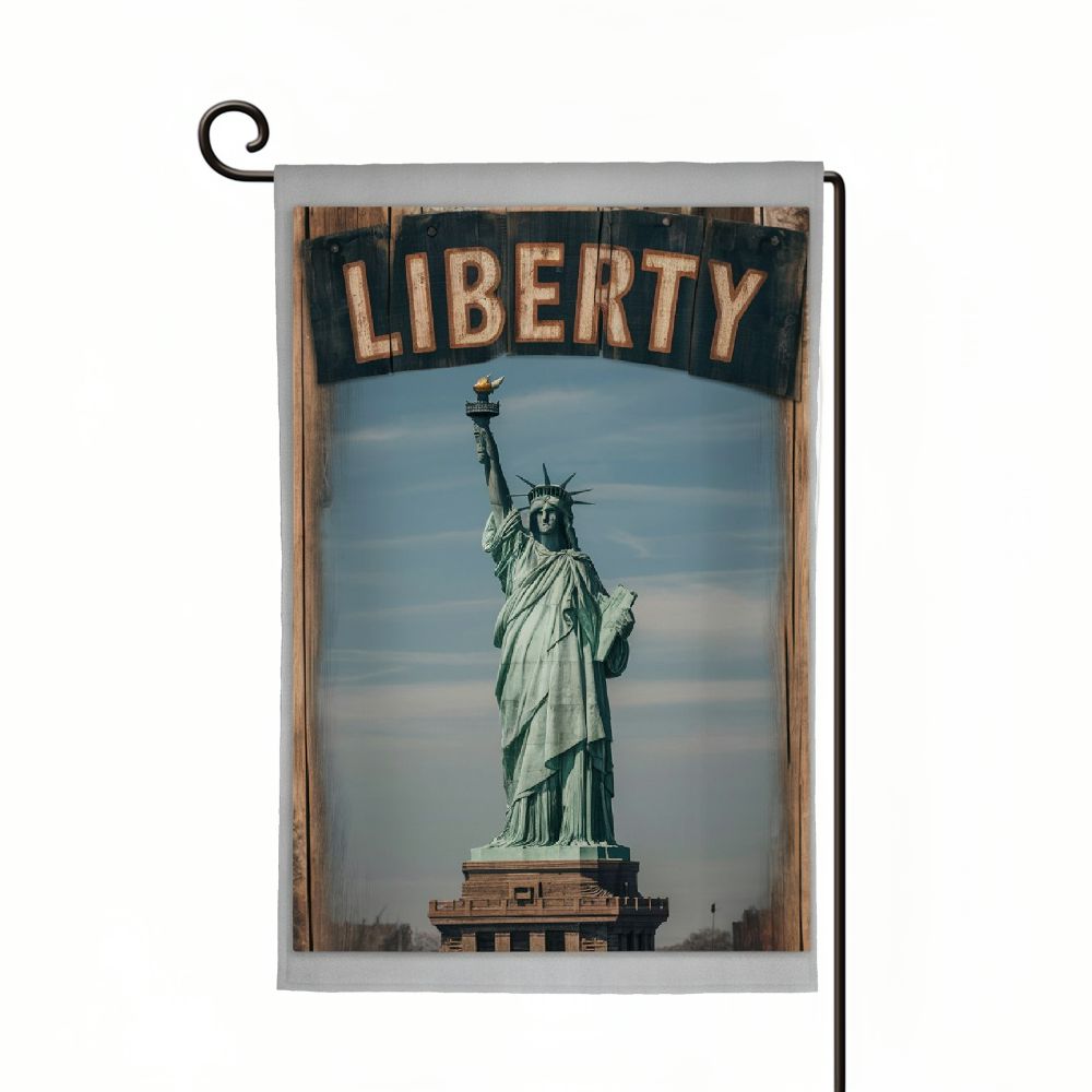 WXKJ 4th of July Floral Garden Flag Vertical Double Sided Patriotic USA ...