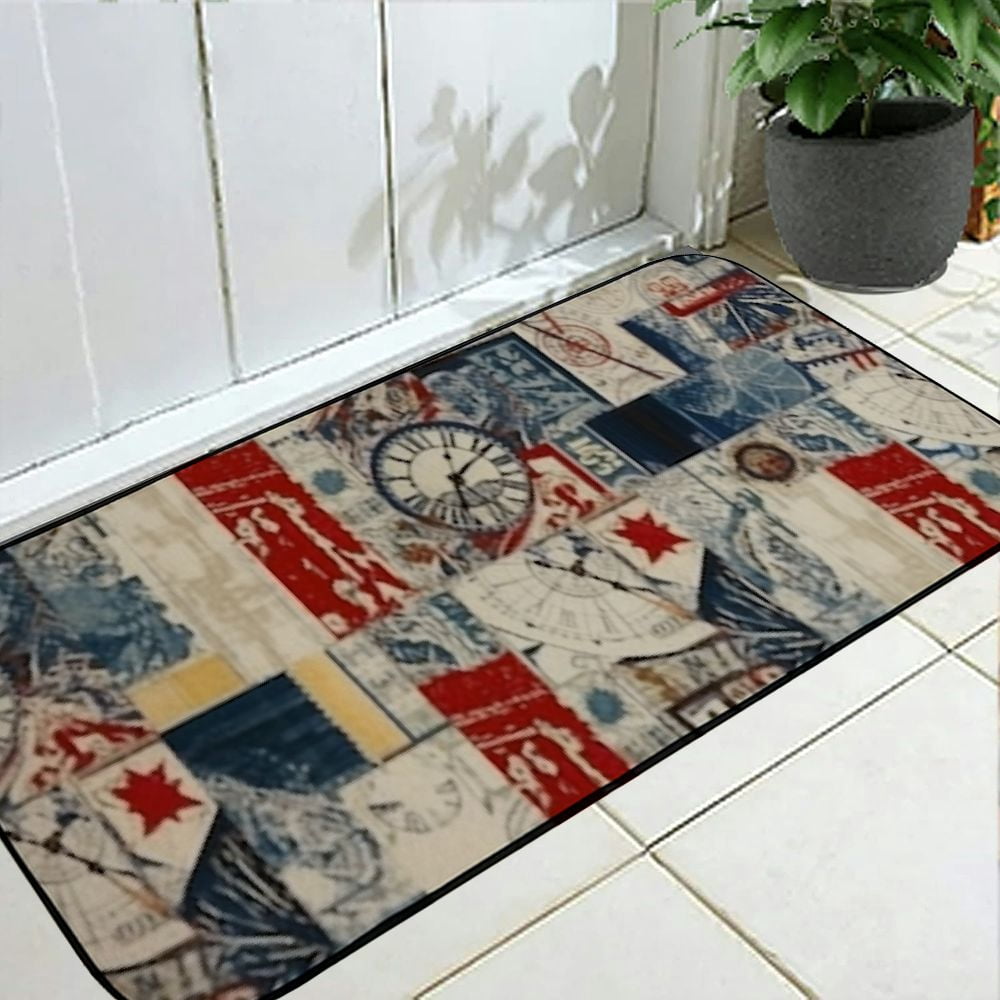 WXKJ Anchor Door Mat,Vintage Nautical Elements Welcome Mats Home Decor ...
