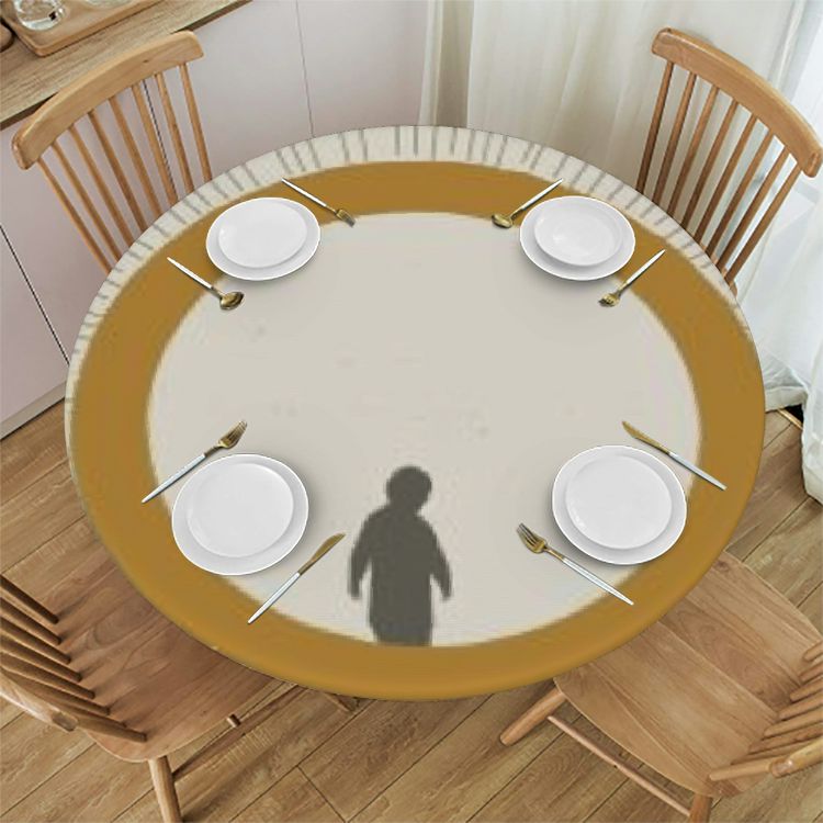 WXKJ Boho Sun Round Elastic Tablecloth Edge Fitted Table Cover Fits ...