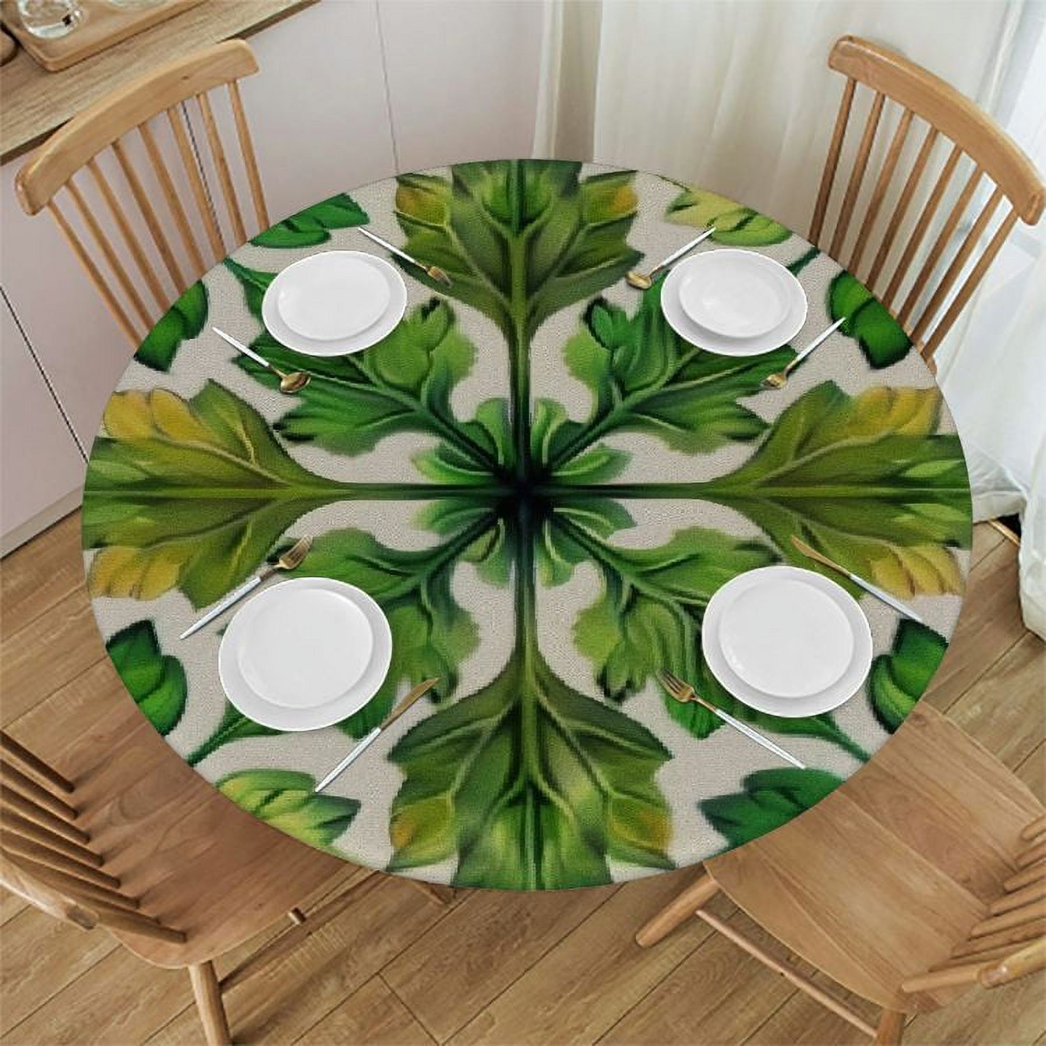 WXKJ Butterfly Blue Round Tablecloth, Spring Summer Tablecloth Round ...