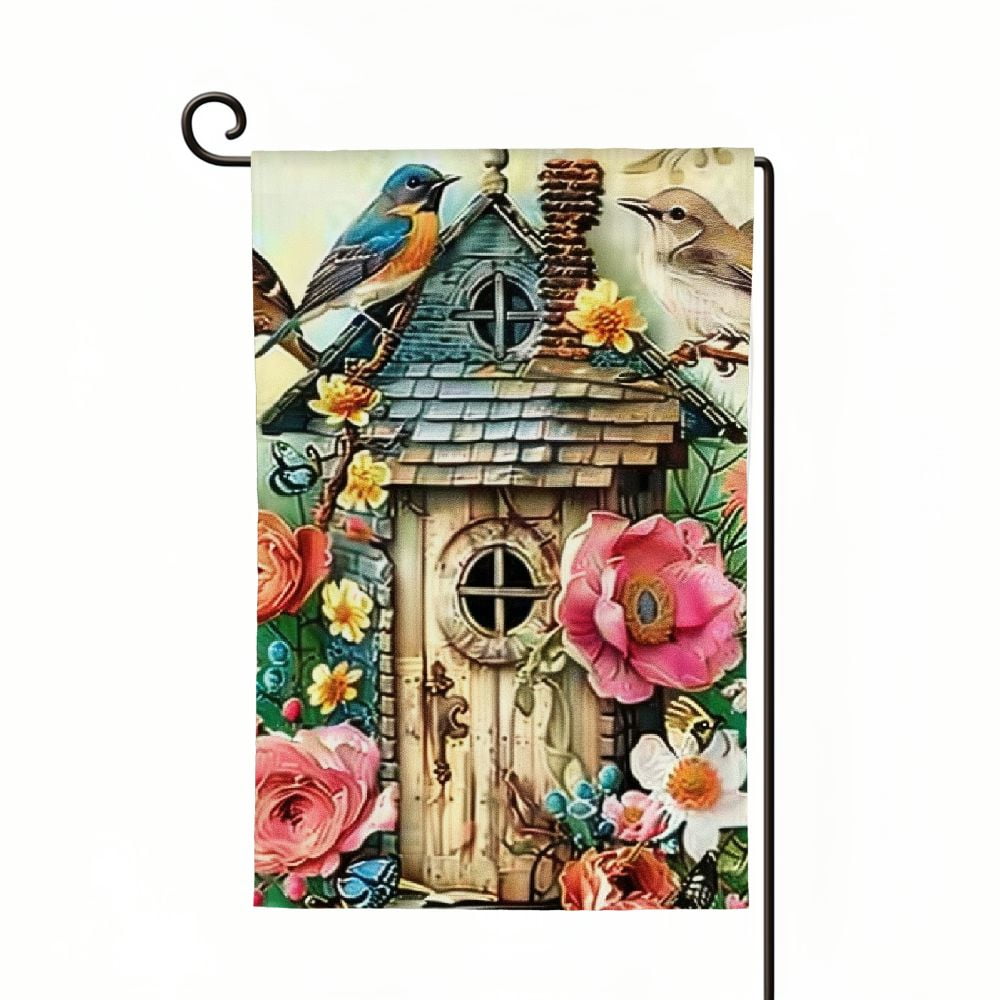 WXKJ Cardinal Birds Garden Flag Vertical Floral Spring Aviary Summer ...