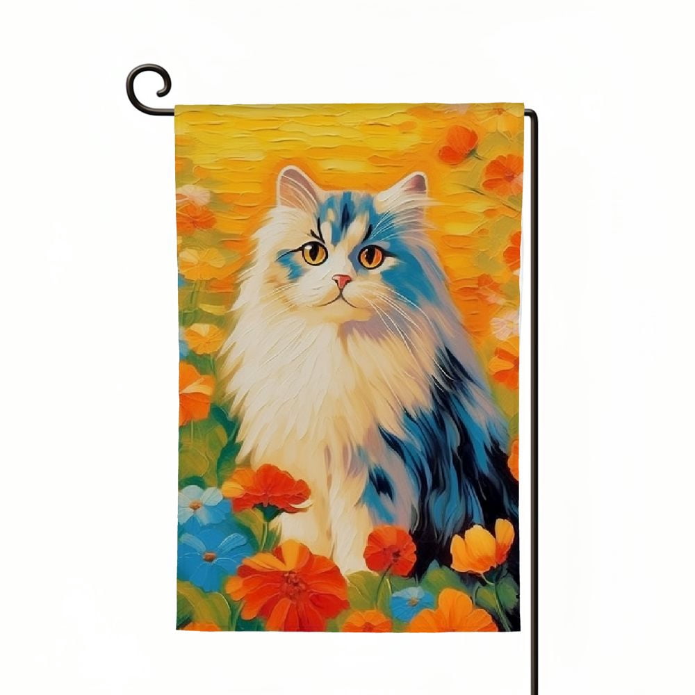 WXKJ Cat Garden Flag Summer Garden Flags for Outside Double Sided ...