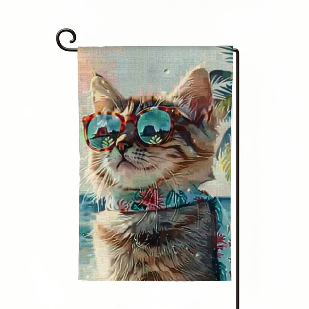 WXKJ Cat Garden Flags for Outside Vertical Double Sided Tree Starfish ...