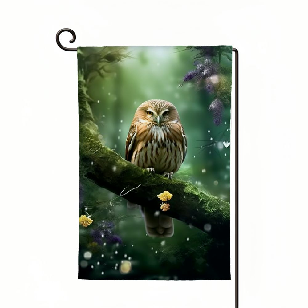WXKJ Fantasy Fairy Tale Owl Butterfly Forest Tree Flowers Bird House ...