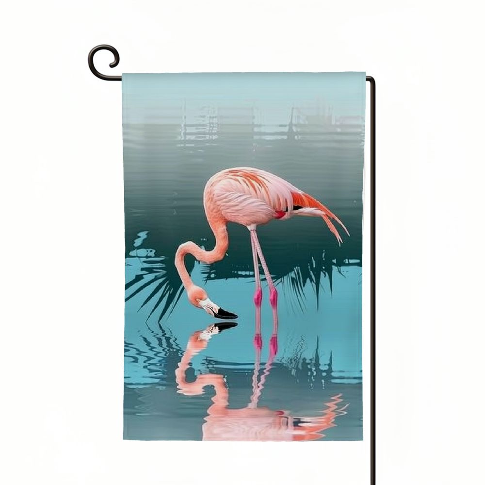 WXKJ Flamingo over Lake House Flag Double Sided Outside, Pastel Pink ...