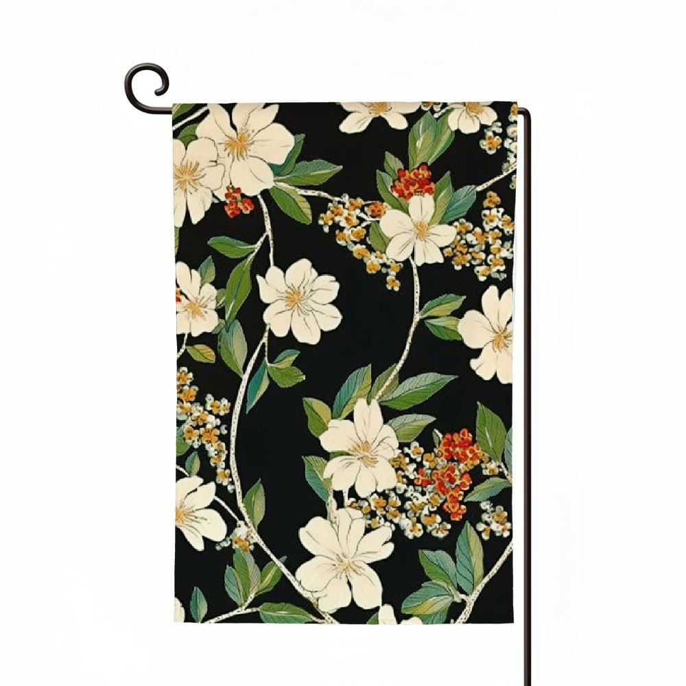 WXKJ Floral House Flag Spring Flower Japanese Cherry On Tree Branch ...
