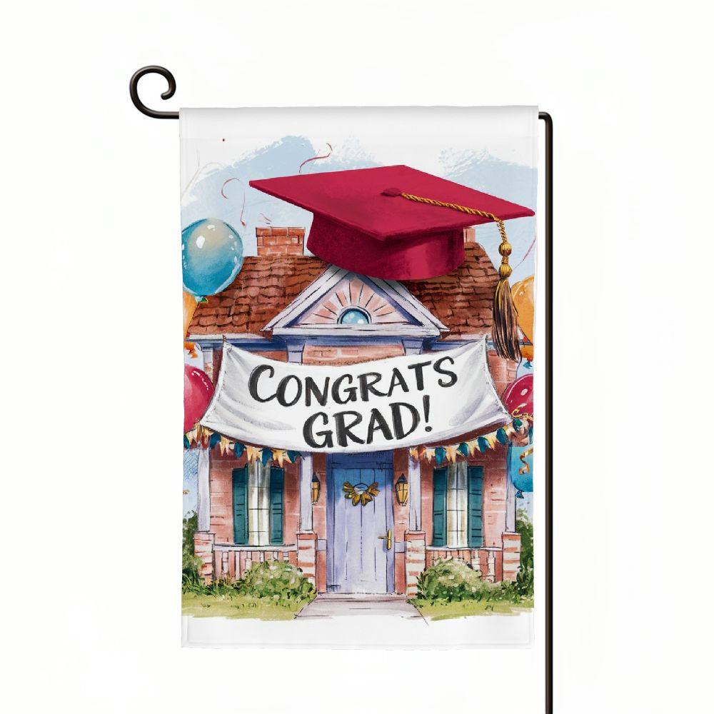 WXKJ Garden Flag with LED Light, Red Black Decorations Yard Flag ...