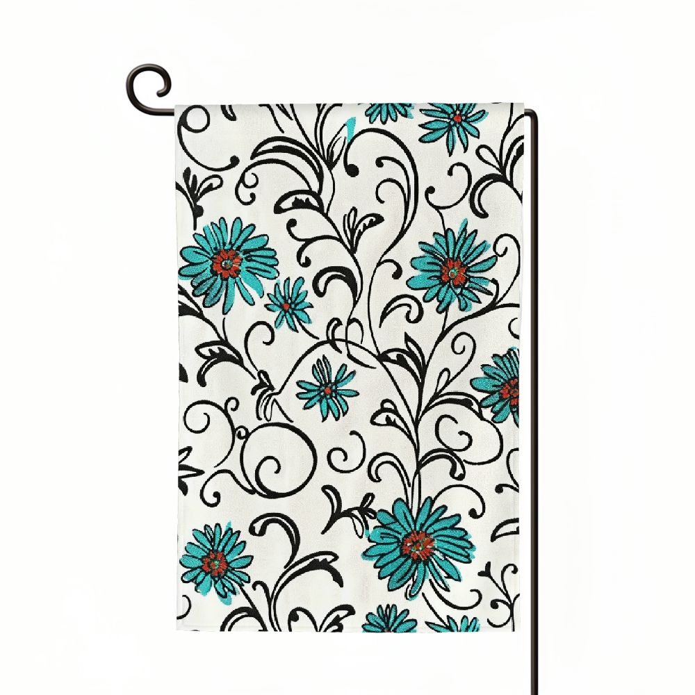 WXKJ Garden Flags, Blue Flower Garden Flag, Yard Decorations Outdoor ...