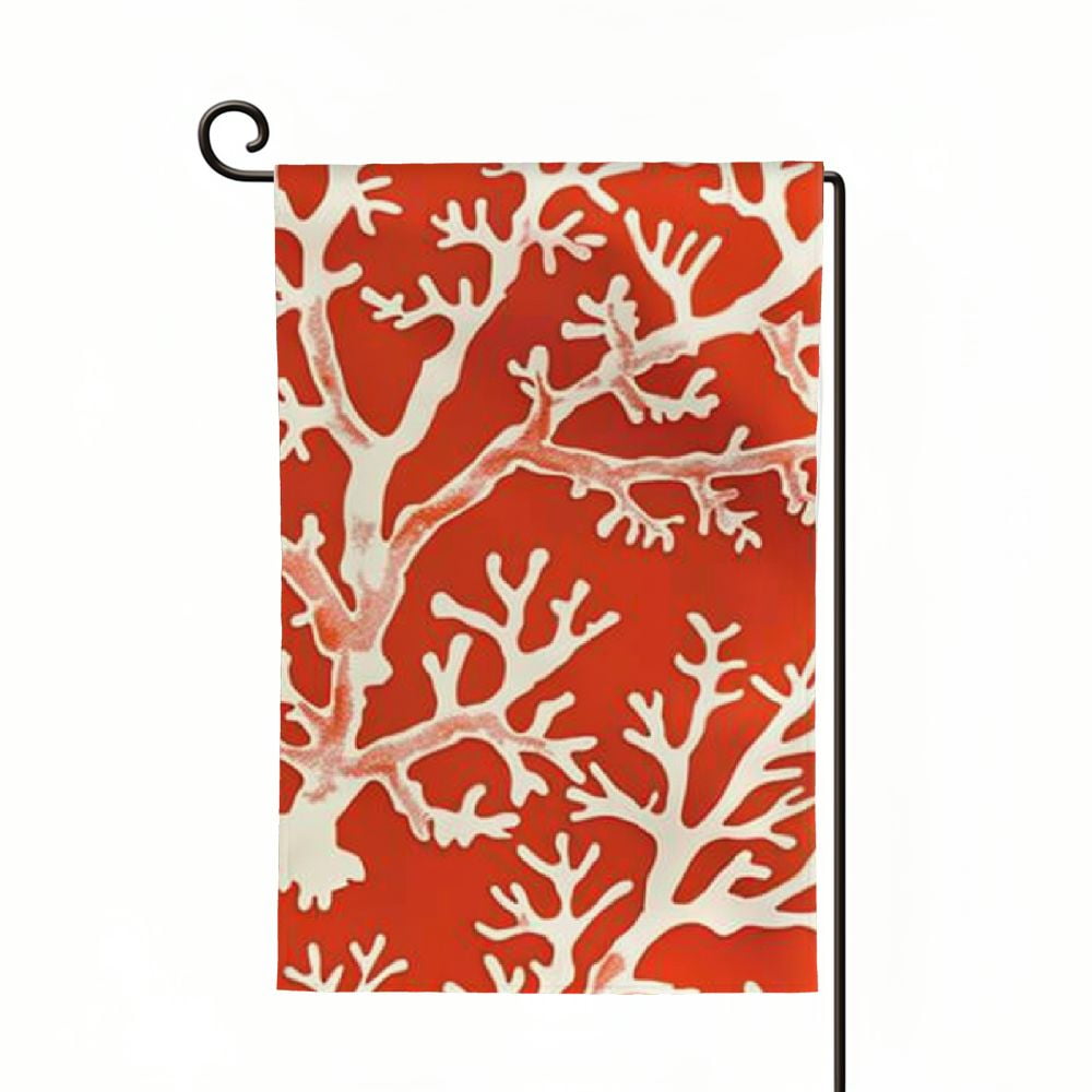 WXKJ Garden Flags, Orange Coral Garden Flag, Yard Decorations Outdoor ...