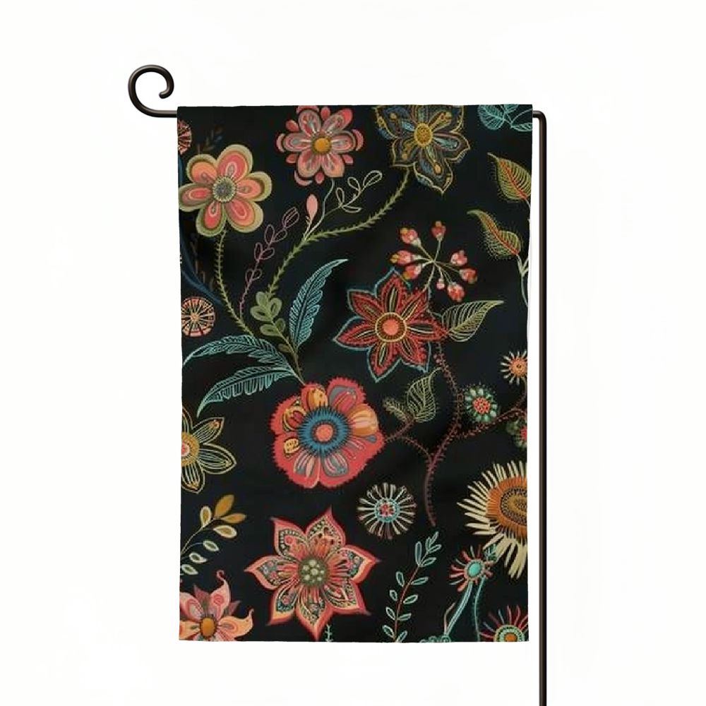 WXKJ Garden Flags for Outside Different Flowers Garden Flag Double ...