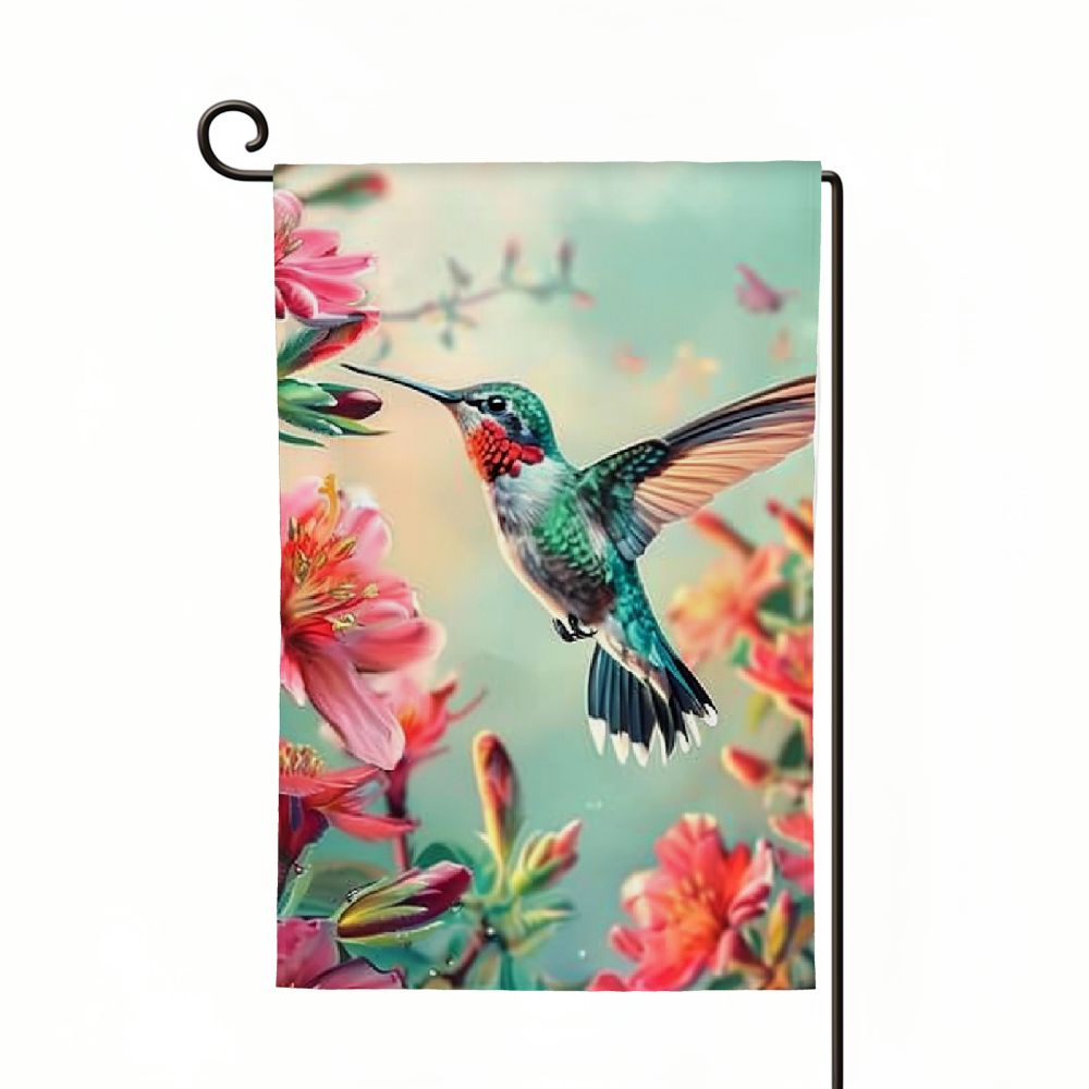 WXKJ Hummingbird Garden Flags for Outside, Spring Summer Garden Flags ...