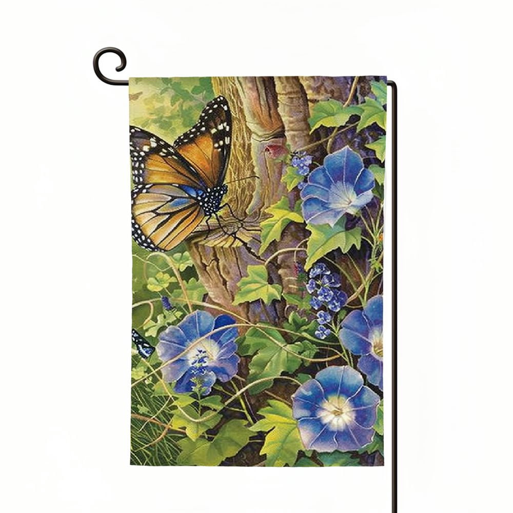 WXKJ Monarch Butterfly Flag Double Sided Butterfly Garden Flag for ...