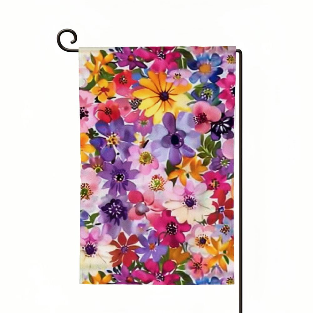 WXKJ Pink Flowers Garden Flags Double Sided For Outdoor Flag,Summer ...