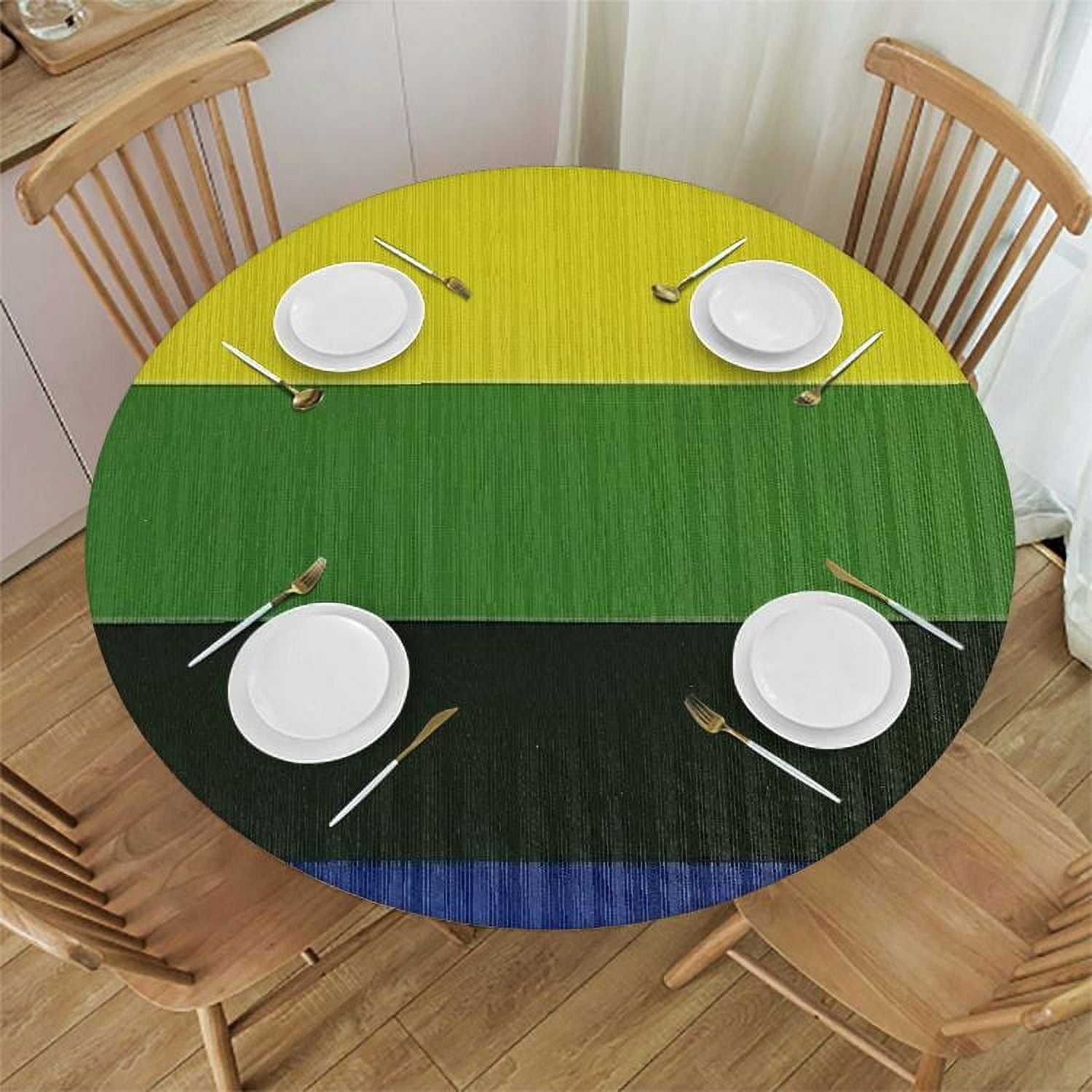 WXKJ Rainbow Flag Tablecloth Round Colorful Stripes Symbol Community ...