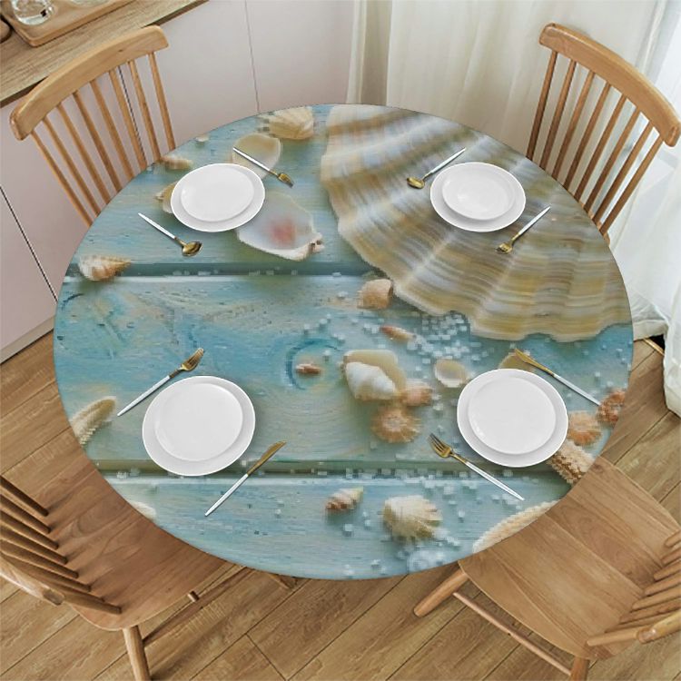 WXKJ Stretch Fitted Table Covers for Waterproof Wipeable Colorfast ...