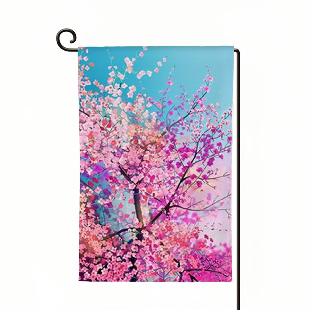 WXKJ Watercolor Abstract Cherry Pink Floral flowers Spring Nature House ...