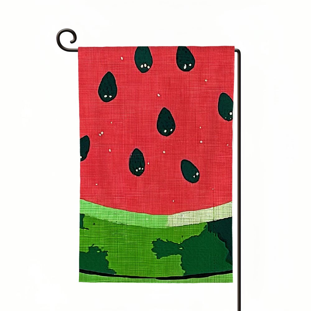 WXKJ Watermelon Slice House Flag Vertical Double Sided Seed and Skin ...