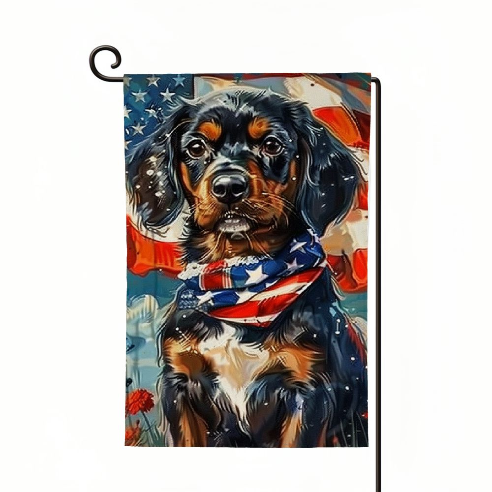 WXKJ Welcome Garden Flags Dog Patriotic American Flag Garden Flag 4th ...