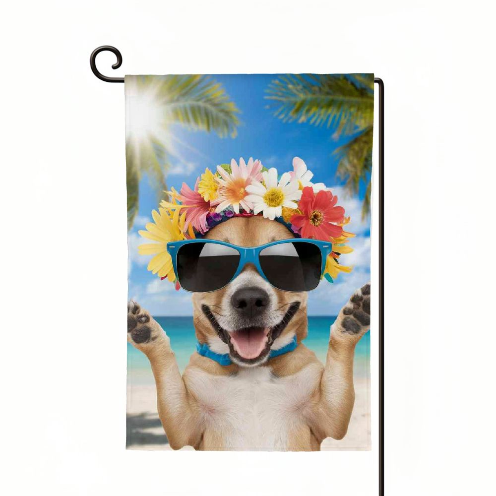 WXKJ Welcome Garden Flags golden retriever dog Garden Flag Spring And ...