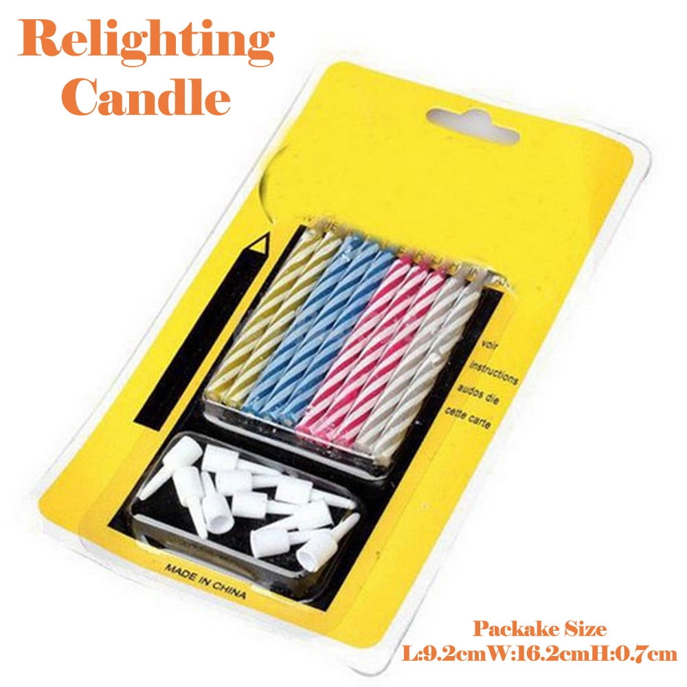 WXLCISI 10-Pack Magic Relighting Candles - Prank Birthday Cake Joke ...