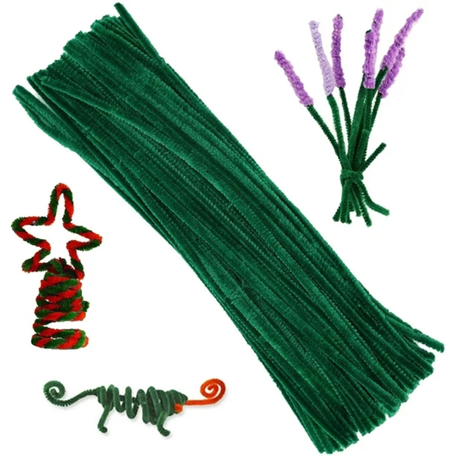 WXLCISI 100 Pipe Cleaners for Crafts, DIY Art Supplies, Colorful ...