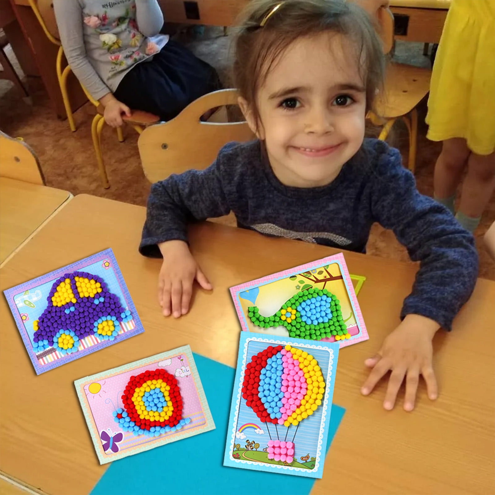 WXLCISI 1PCS Sticky Bulb Art Sticker Kits For Kids Colorful Bulb ...