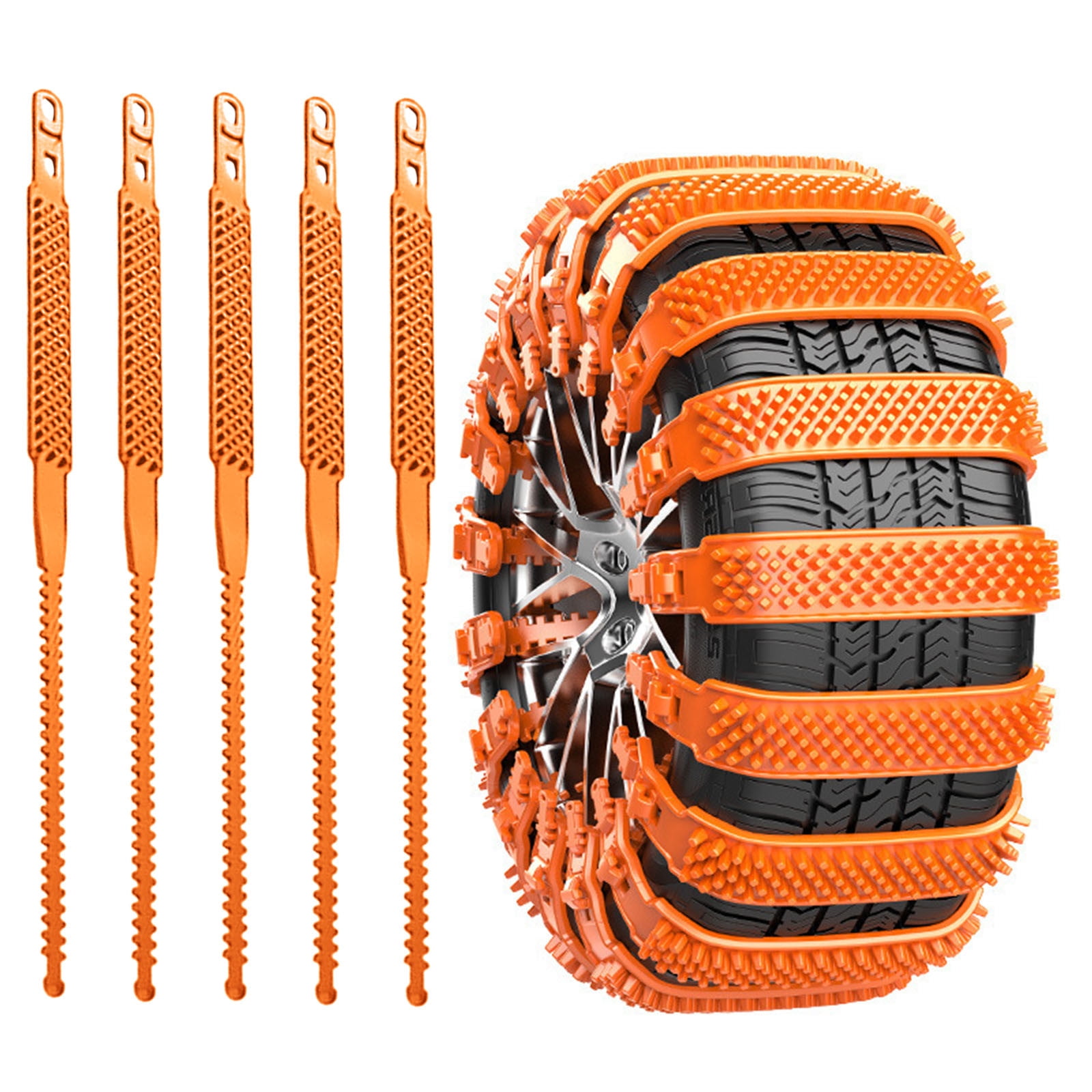 WXLCISI 2024 Reusable Snow Chains Universal Adjustable Zip Tie Tire ...